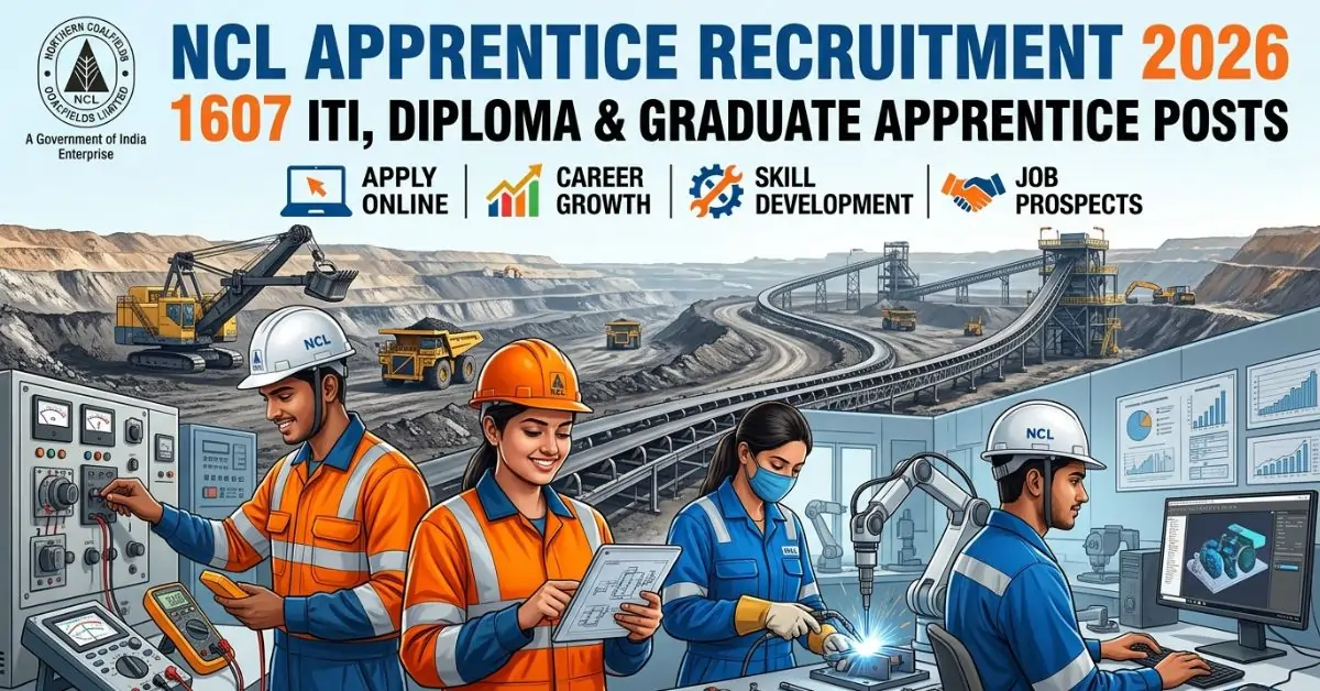 NCL Apprentice Recruitment 2026 | Apply Online For 1607 ITI, Diploma ...